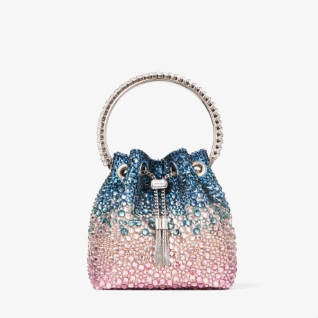 Bon Bon | Sac en satin sunrise à cristaux | JIMMY CHOO