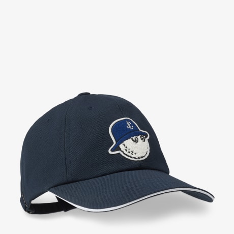 Jimmy Choo / Malbon Cap | Navy Embroidered Cotton Cap | Jimmy Choo ...