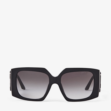 ARIANA | Black Square Frame Sunglasses | JIMMY CHOO CA