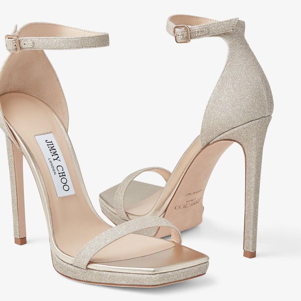 ALVA 120 | Platinum Ice Dusty Glitter Sandals | Winter 2022 collection ...