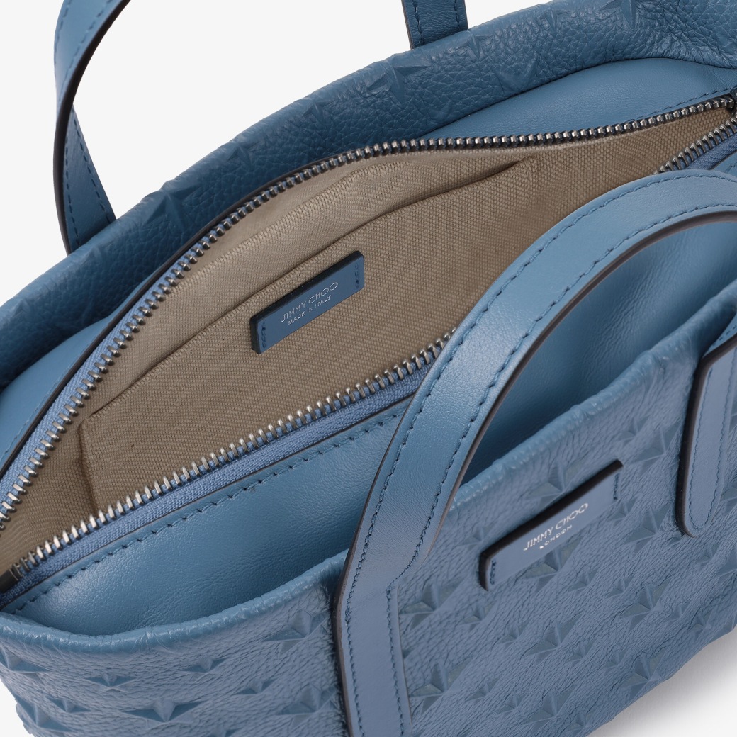 Pimlico/S Mini | Deep Denim エンボス レザー・ミニトートバッグ | 新作コレクション | ジミー チュウ JP