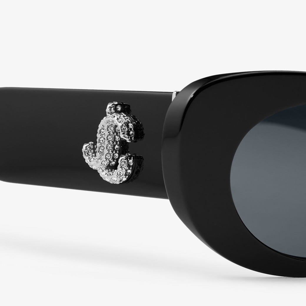 Danny | Black Oval Sunglasses | JIMMY CHOO AU