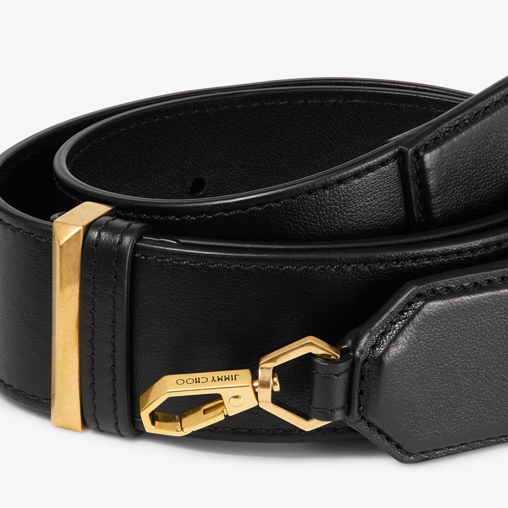 Diamond | Black Leather Bag Strap | New Collection| JIMMY CHOO AU