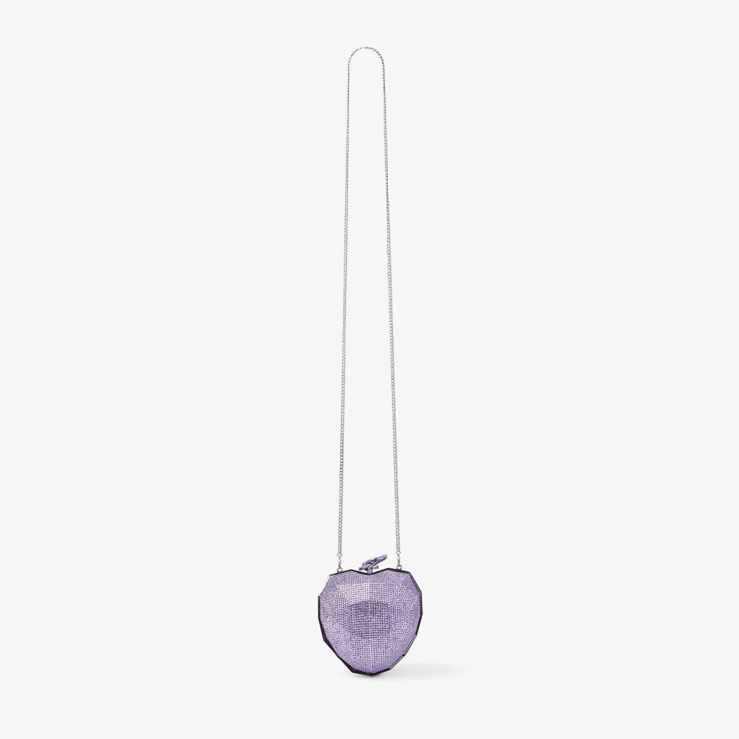 Faceted Heart Clutch | Tanzanite Lucite Clutch | JIMMY CHOO