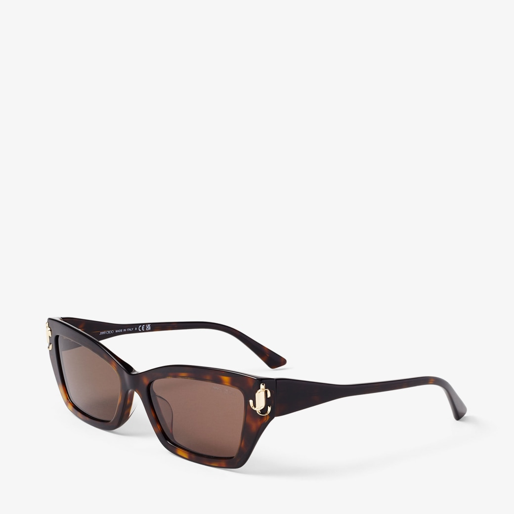 Isla | Brown Havana Cat Eye Sunglasses | JIMMY CHOO