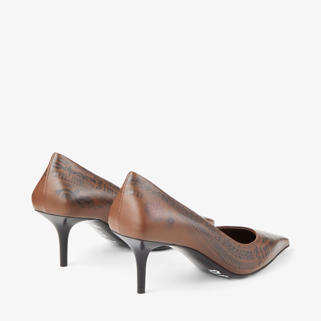 JIMMY CHOO / JEAN PAUL GAULTIER PUMP | Clove Tattoo Print Leather Pumps ...