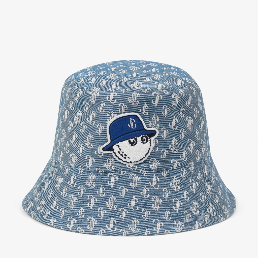 Jimmy Choo / Malbon Bucket Hat | Denim Monogram Bucket Hat | Jimmy Choo ...