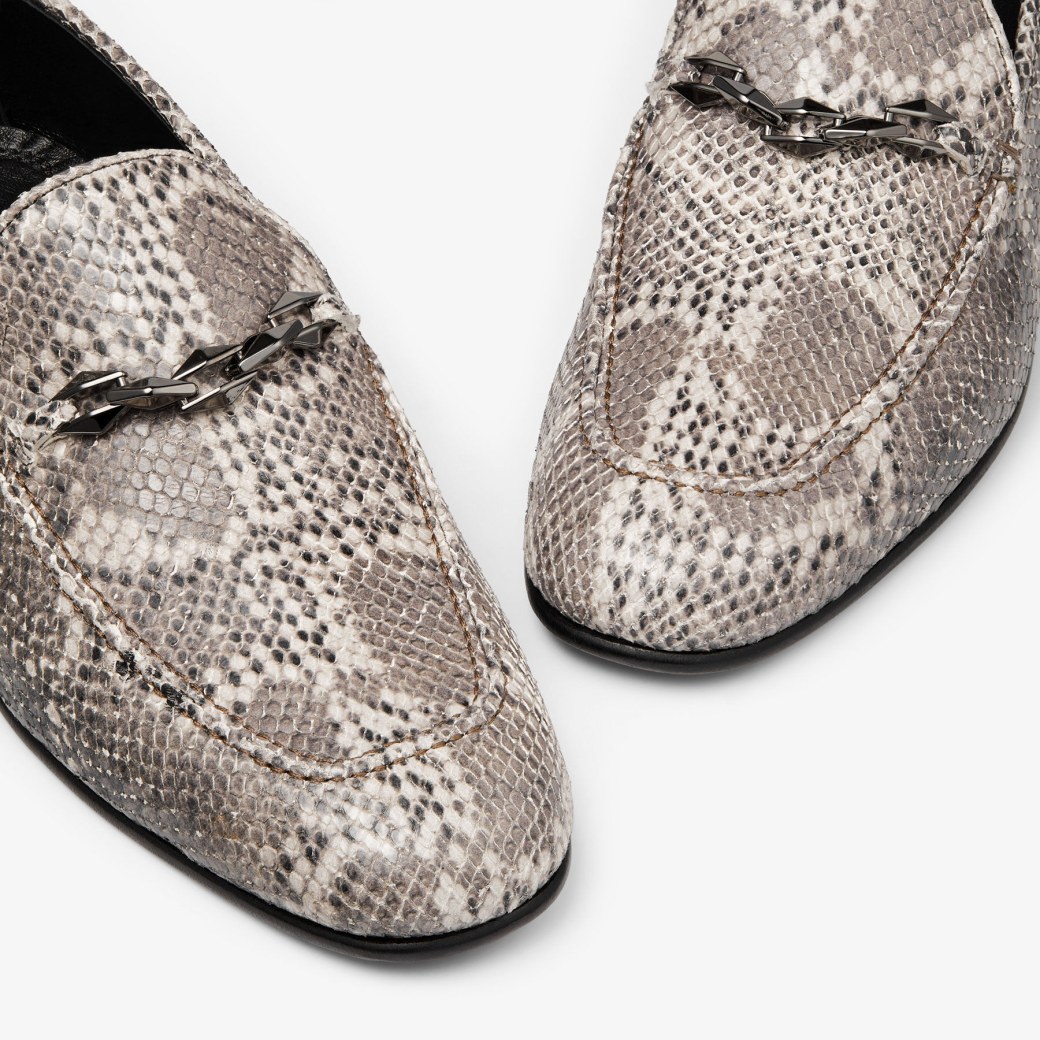 Marti Reverse|Grey Mix Snake Print Shoe| JIMMY CHOO