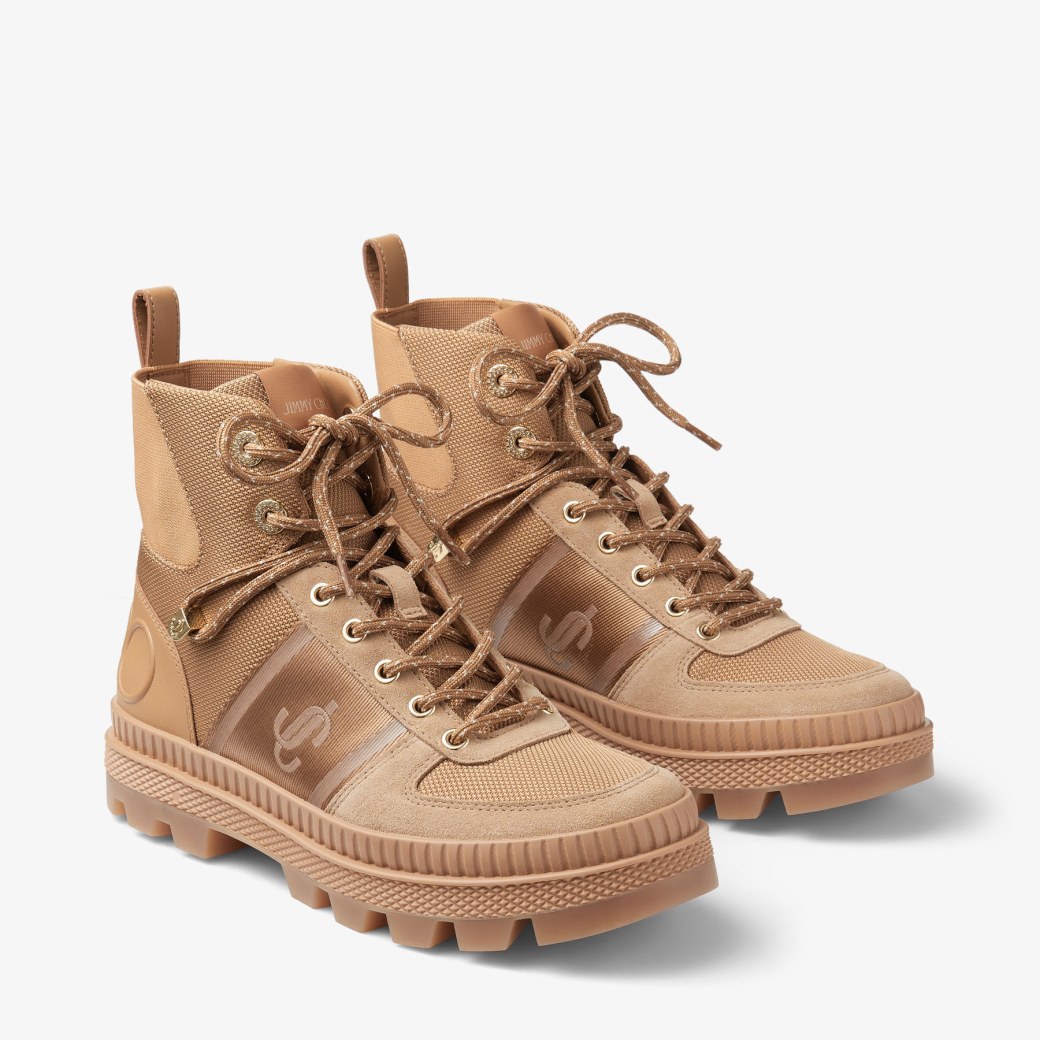 NORMANDY/F | Biscuit Nylon and Leather Boots | Autumn Collection ...