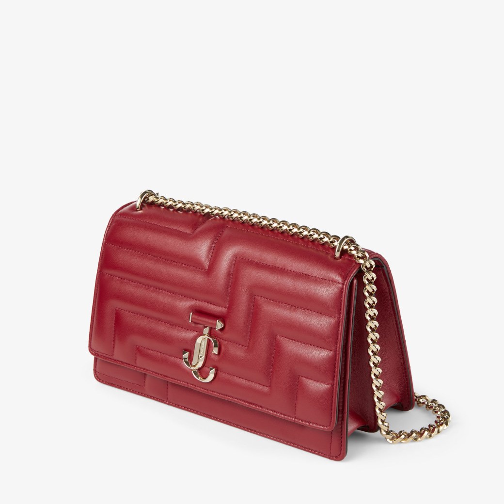 AVENUE SHOULDER/M | Cranberry Avenue Nappa Leather Shoulder Bag with JC ...