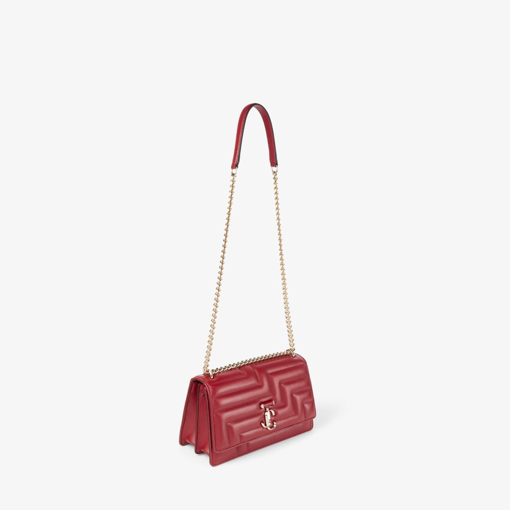 AVENUE SHOULDER/M | Cranberry Avenue Nappa Leather Shoulder Bag with JC ...