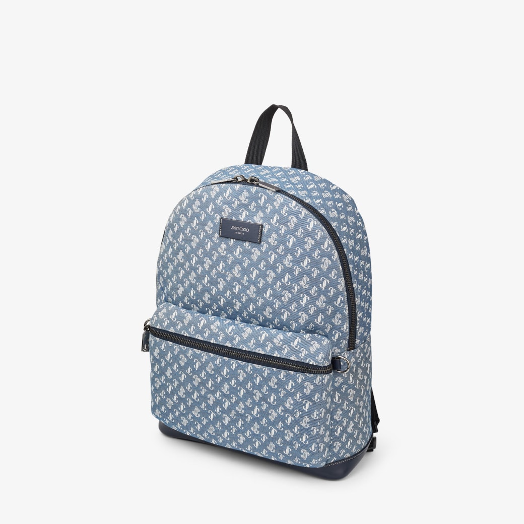 WILMER | 데님 JC 모노그램 백팩 | 2023 봄 컬렉션 | JIMMY CHOO