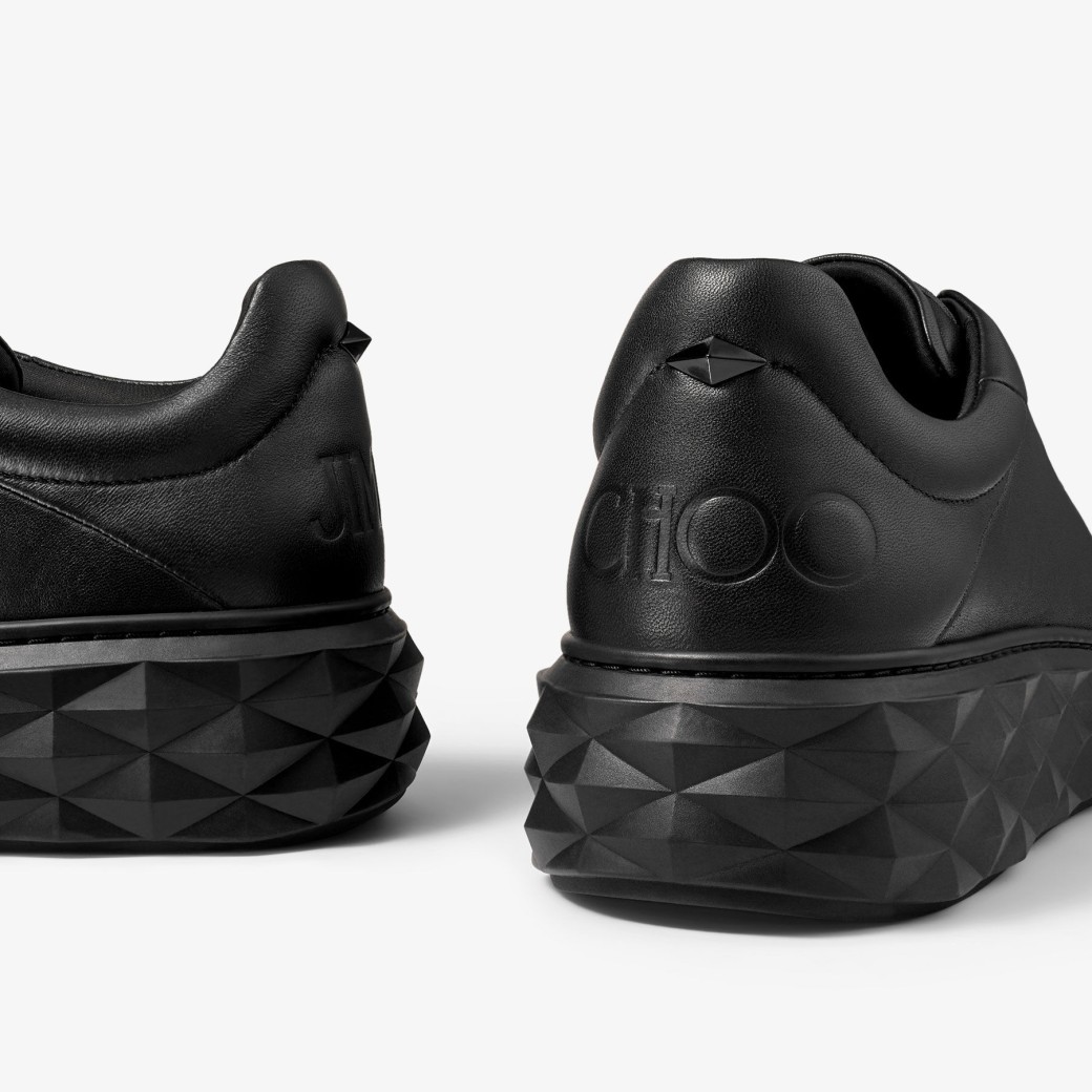Diamond Maxi/M |Black Nappa Leather Trainer| JIMMY CHOO US