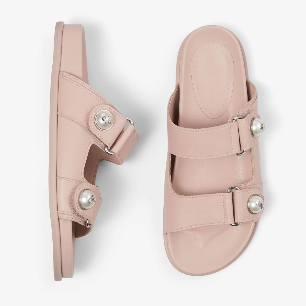 Fayence Sandal | Macaron Leather Sandals with Pearls | JIMMY CHOO