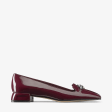 Ravi Flat | Black/Crystal Patent Leather Flats | JIMMY CHOO