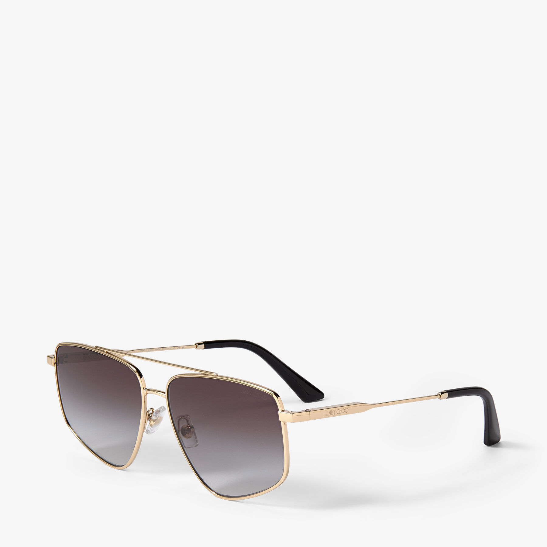 Alyssa | Pale Gold Aviator Sunglasses | Jimmy Choo
