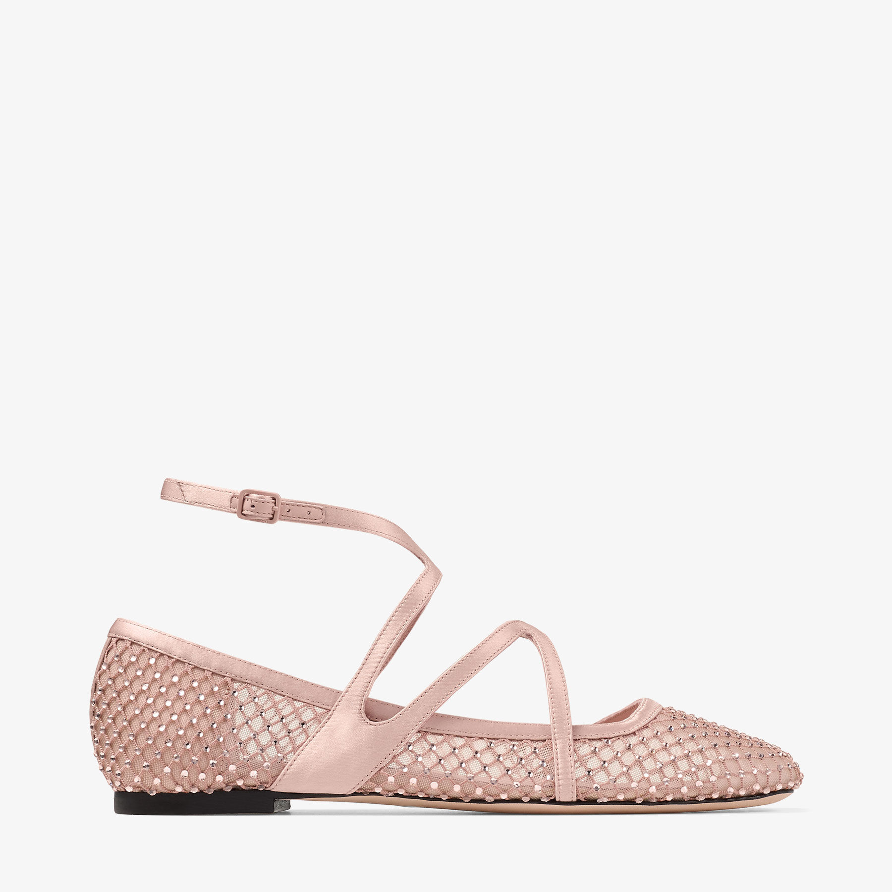 Astoria Flat | Macaron Satin Crystal Flats | JIMMY CHOO