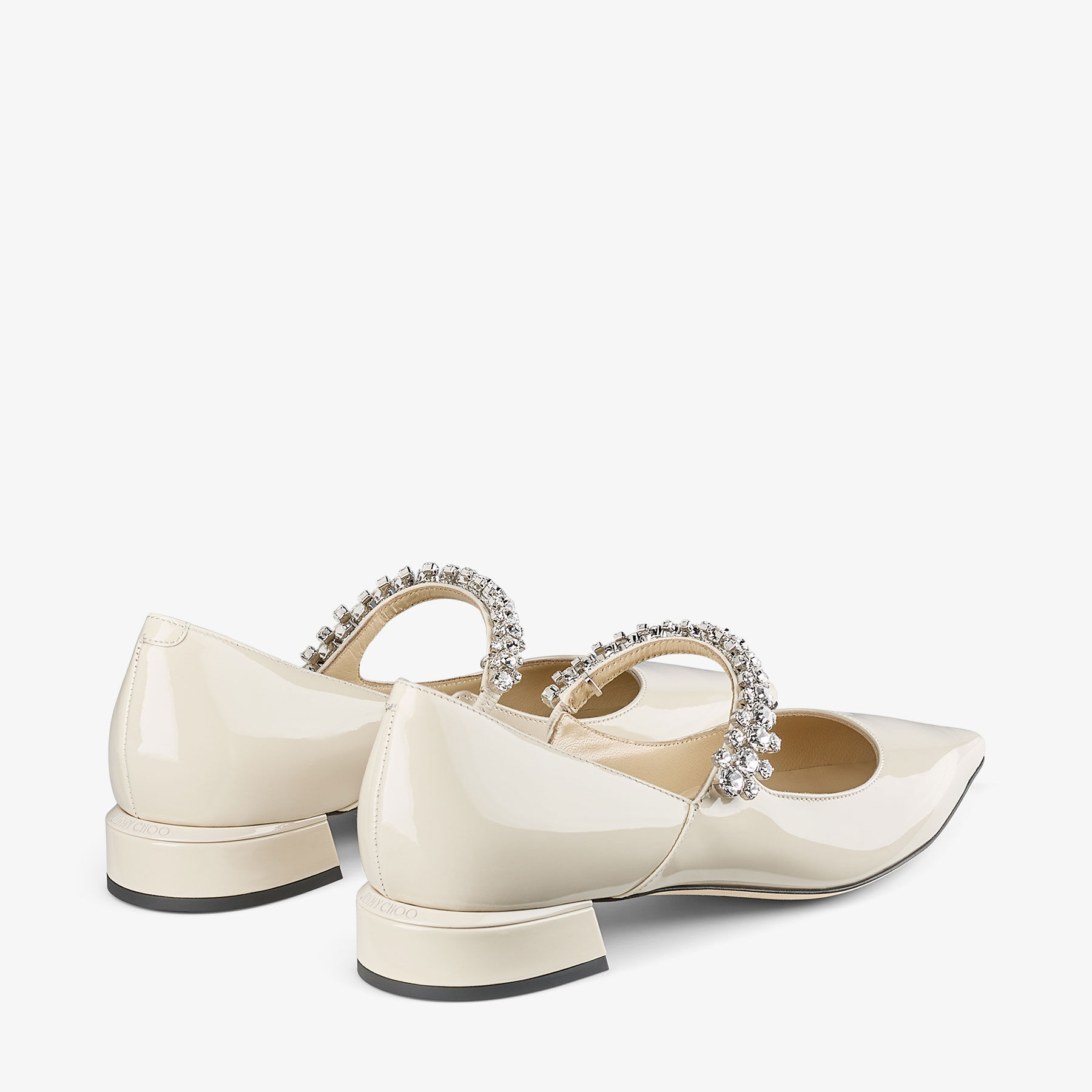 Bing Pump Flat|Linen Patent Leather Flats| JIMMY CHOO UK