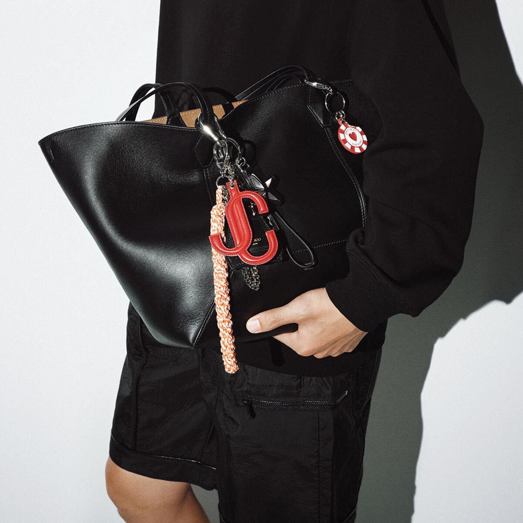 Orange & Candy Pink Braided Rope | Bag Charm | JIMMY CHOO UK