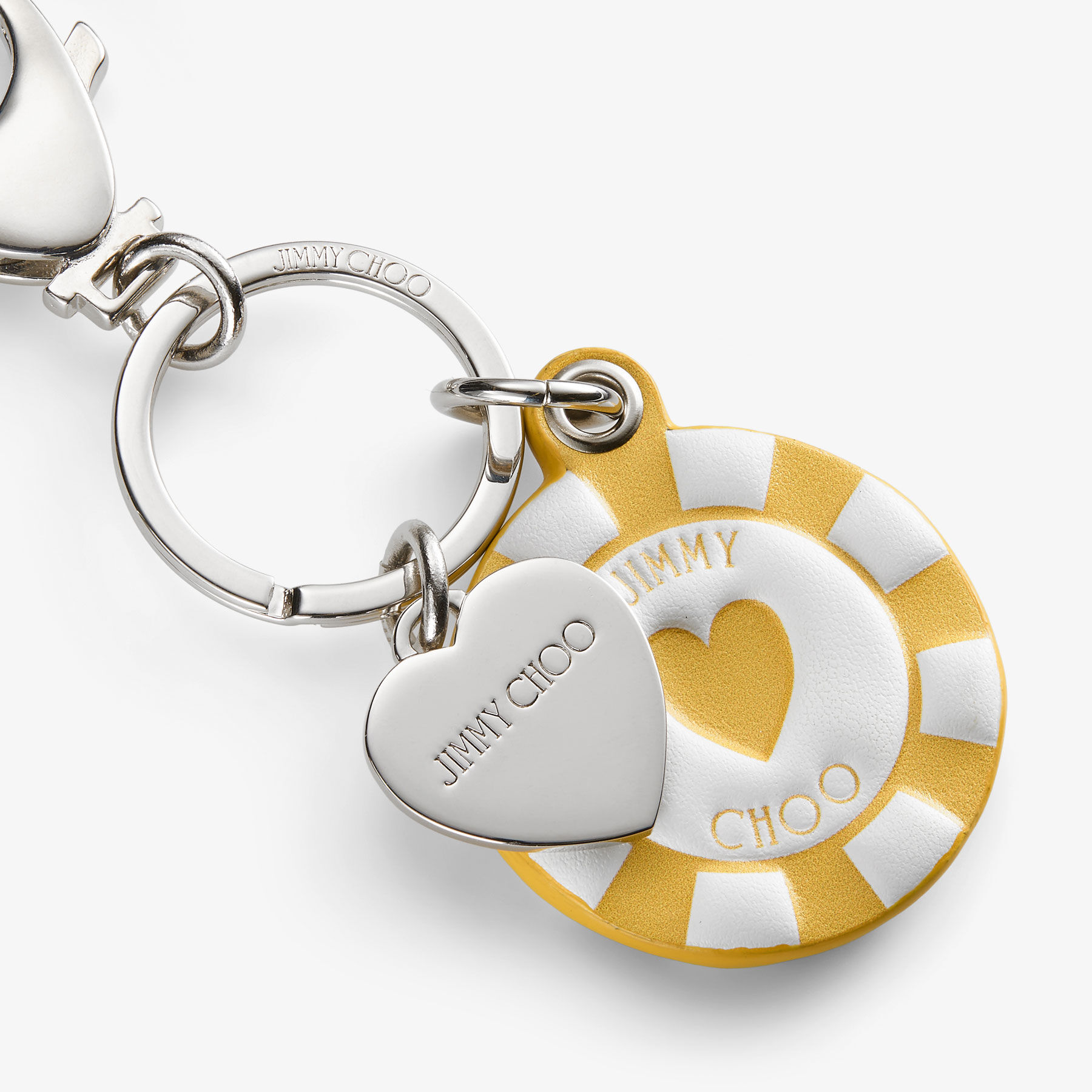 Sunbleach Leather Casino Chip | Bag Charm | JIMMY CHOO