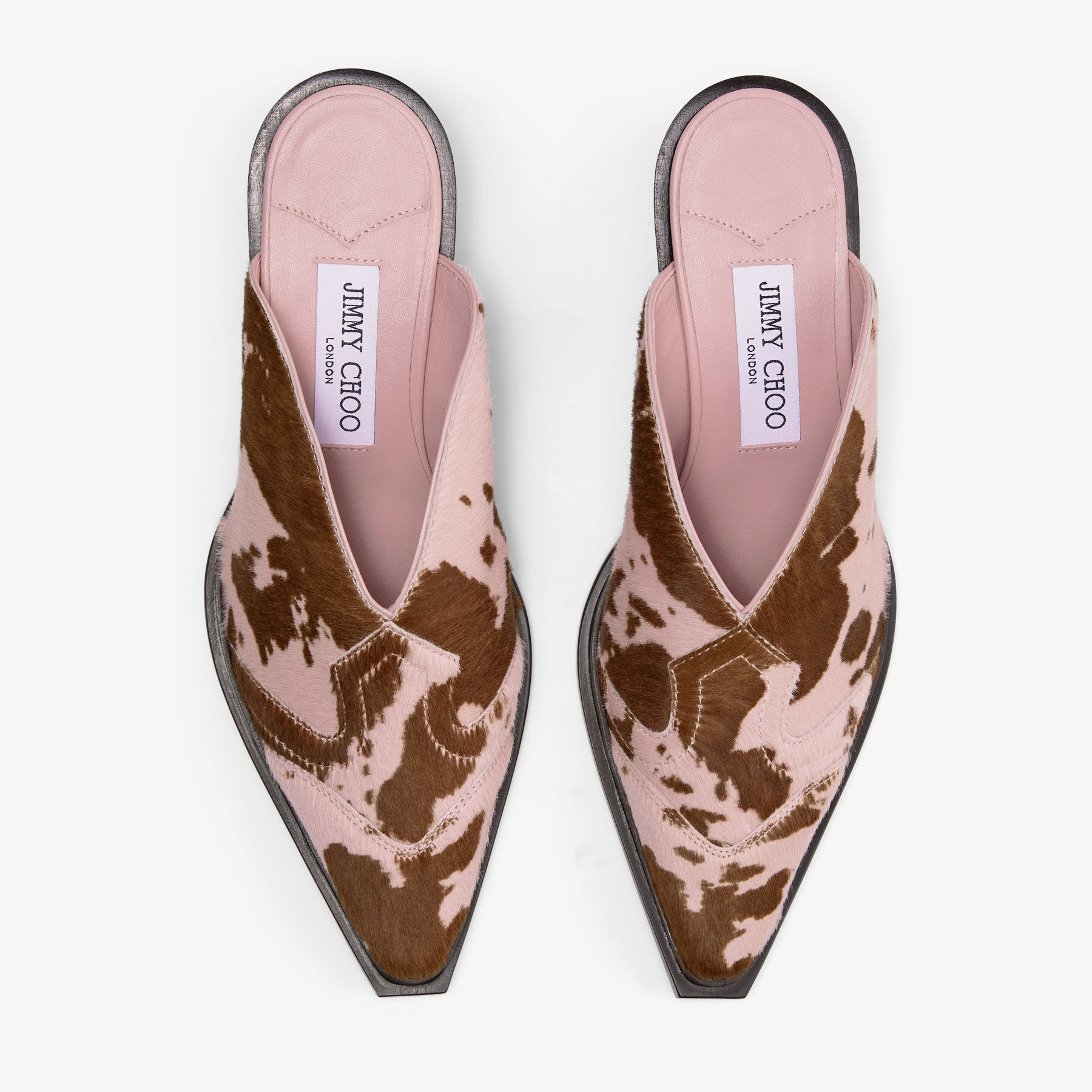 Cece Mule 60 | Rose Cow Print Shoe | JIMMY CHOO