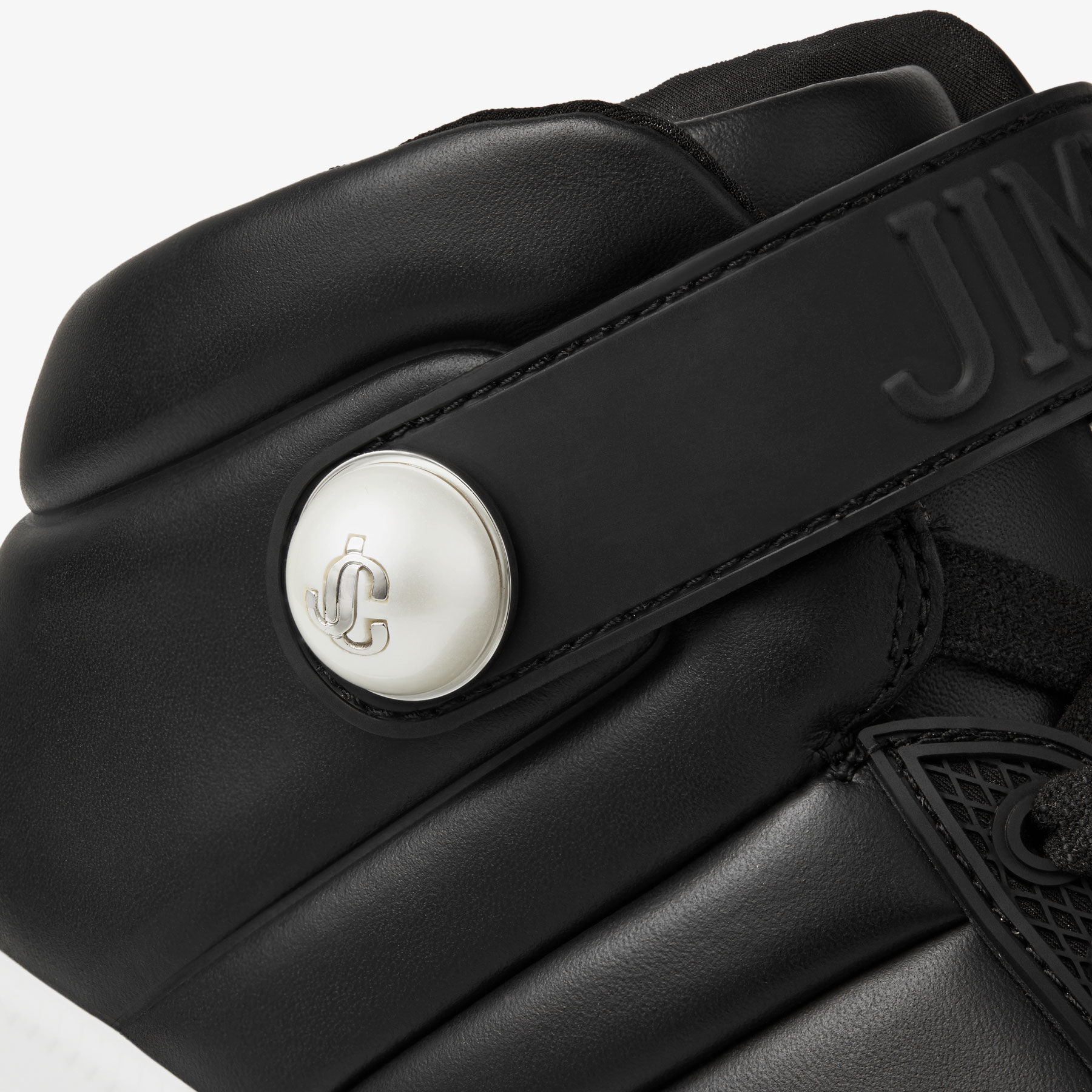 Del Mar | Black Calf Leather Trainer | JIMMY CHOO