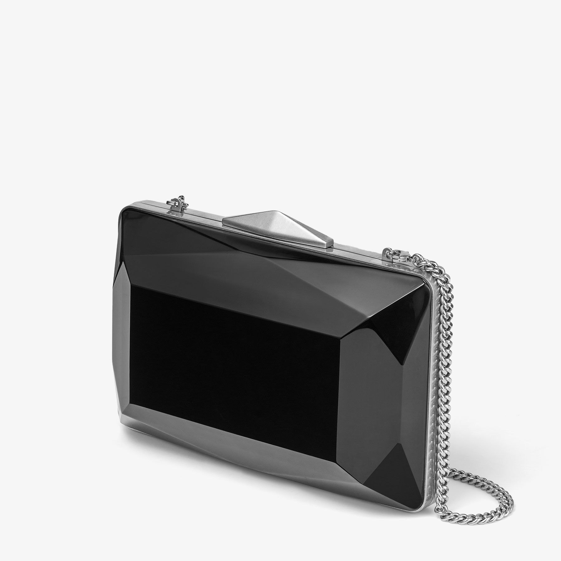 Diamond Box Clutch | Black and White Bi-Colour Acrylic Box Clutch Bag ...