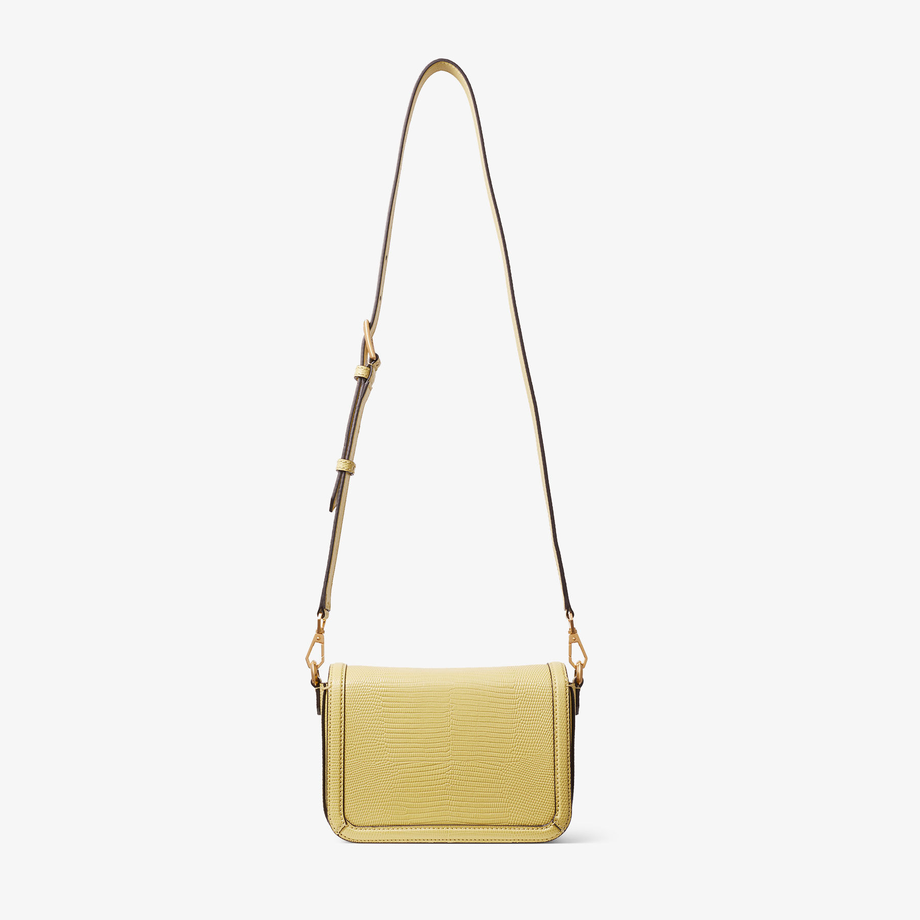 Diamond Crossbody | Yellow Lizard Print Crossbody | JIMMY CHOO