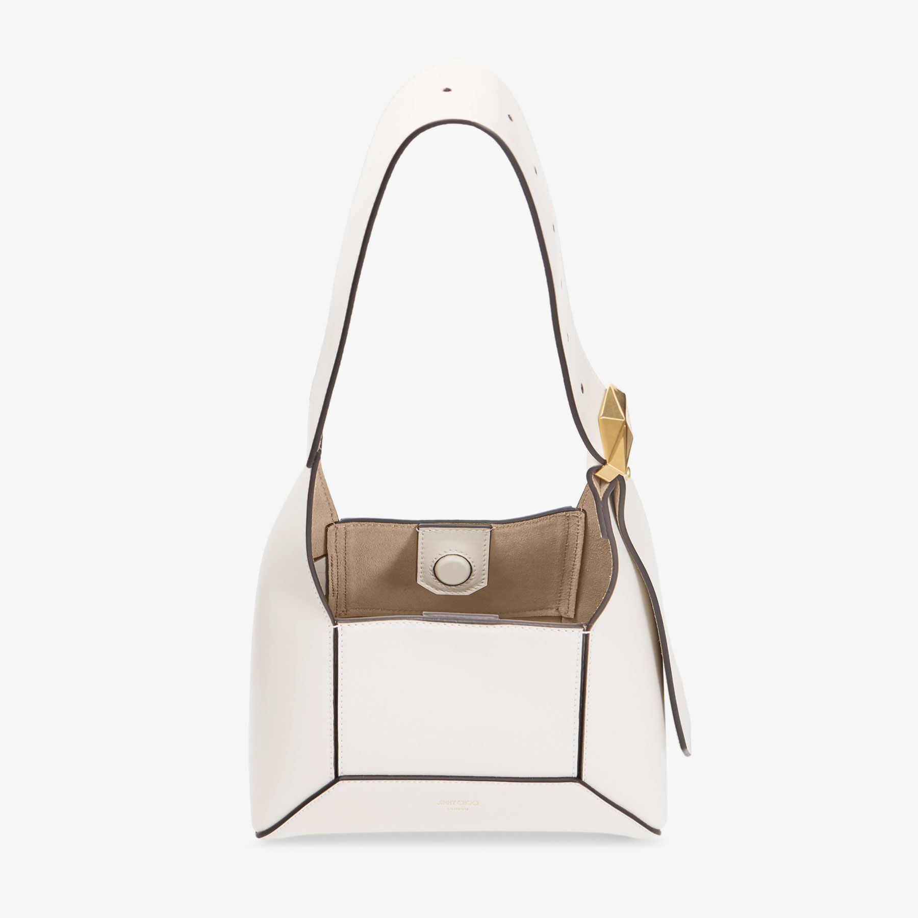 Diamond Hobo/S | Latte Leather Shoulder Bag | JIMMY CHOO UK