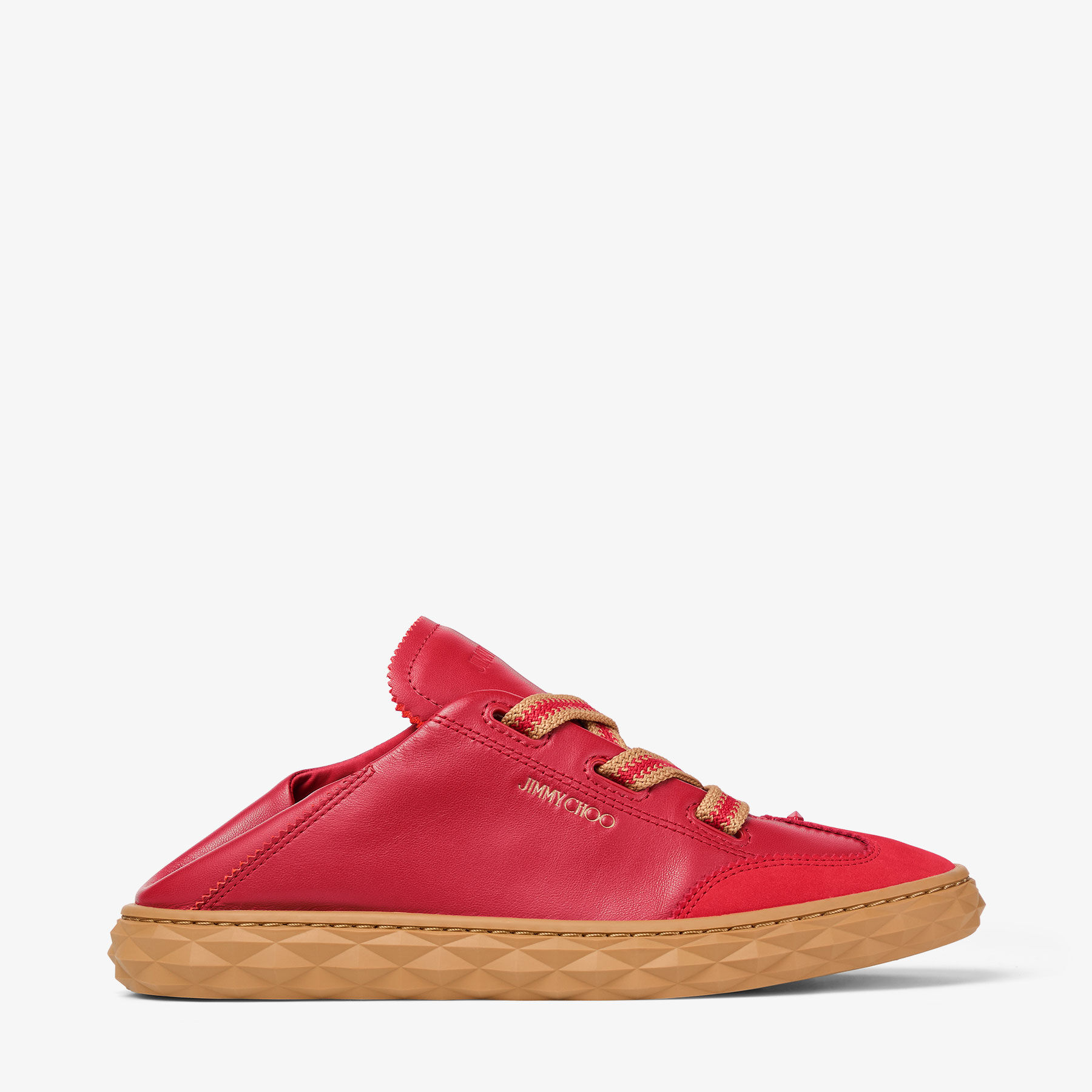 Diamond Light Flex/F | Ruby Red Leather Trainers | JIMMY CHOO UK
