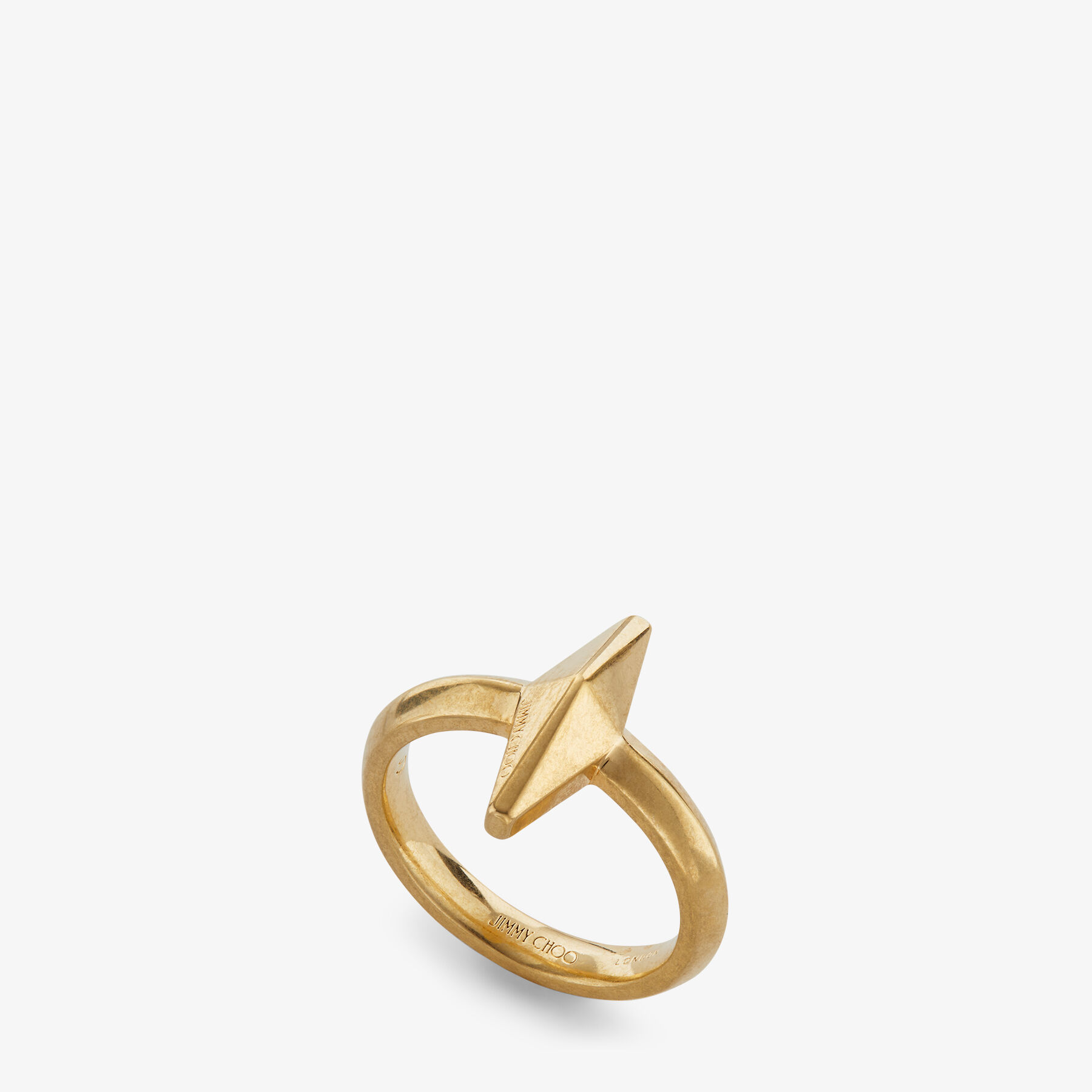 DIAMOND RING | Gold-Finish Ring | New Collection | JIMMY CHOO