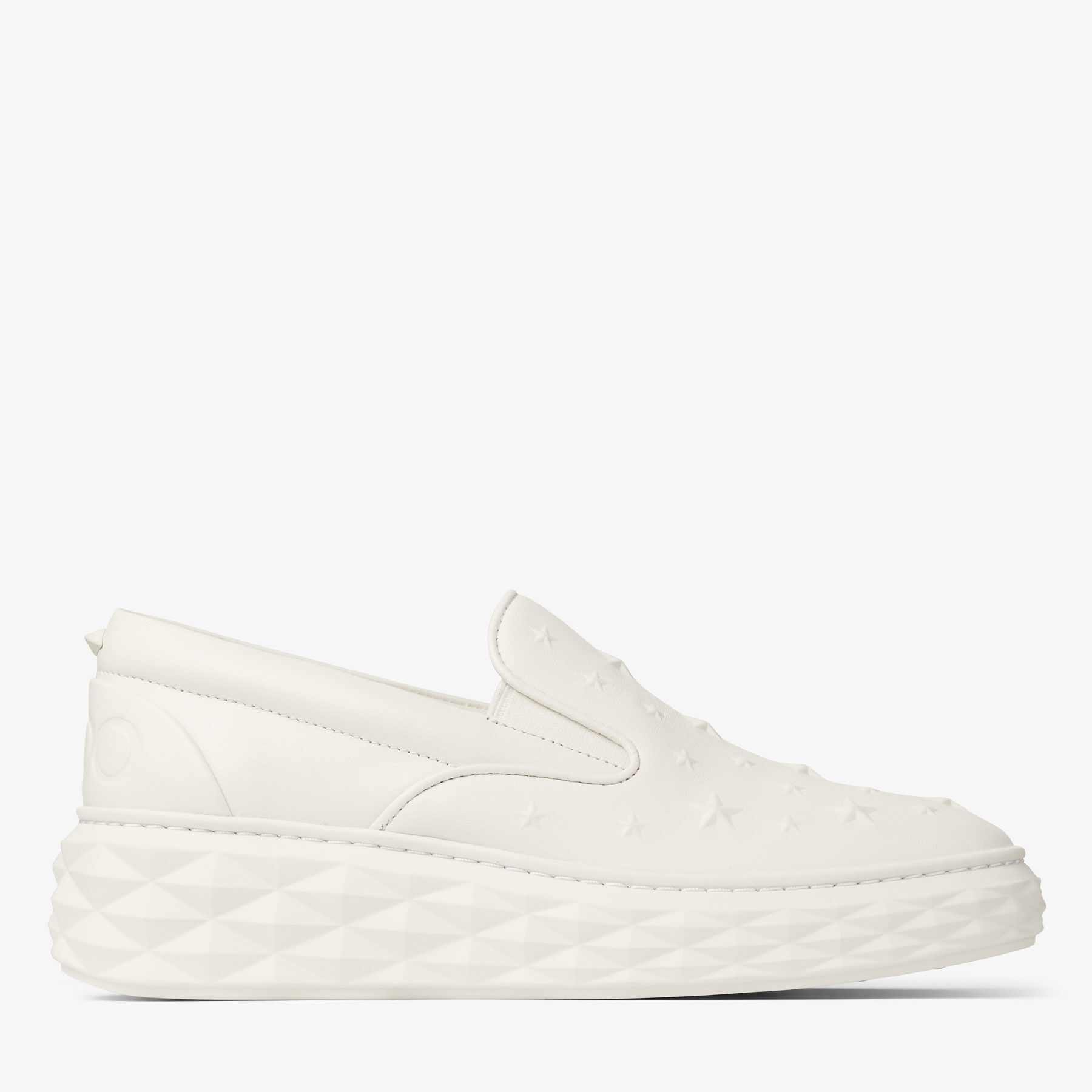 Diamond Slip On/M | Latte Embossed Leather Trainer | JIMMY CHOO UK