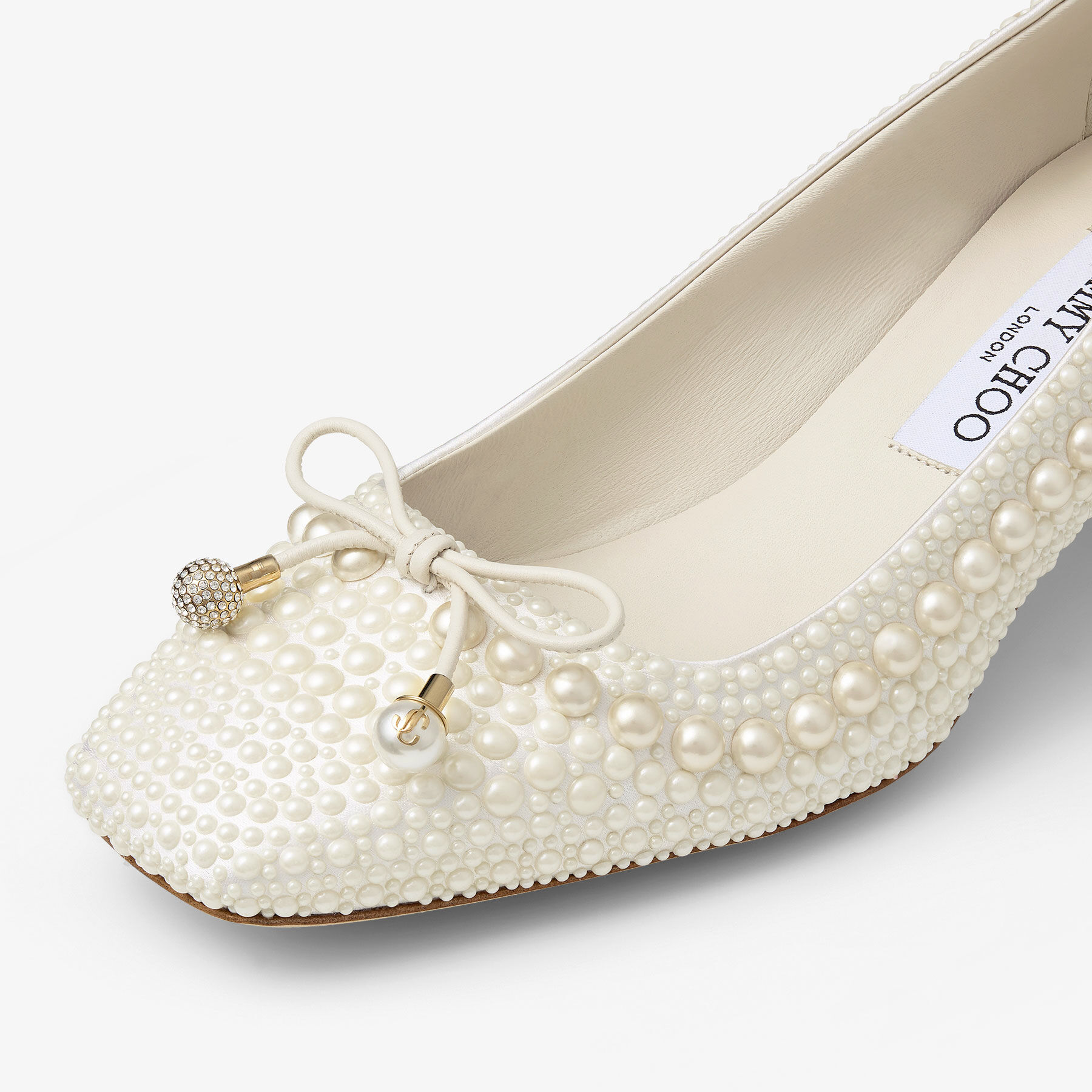 Elme 45 | White Pearl Embellished Pumps | JIMMY CHOO UK