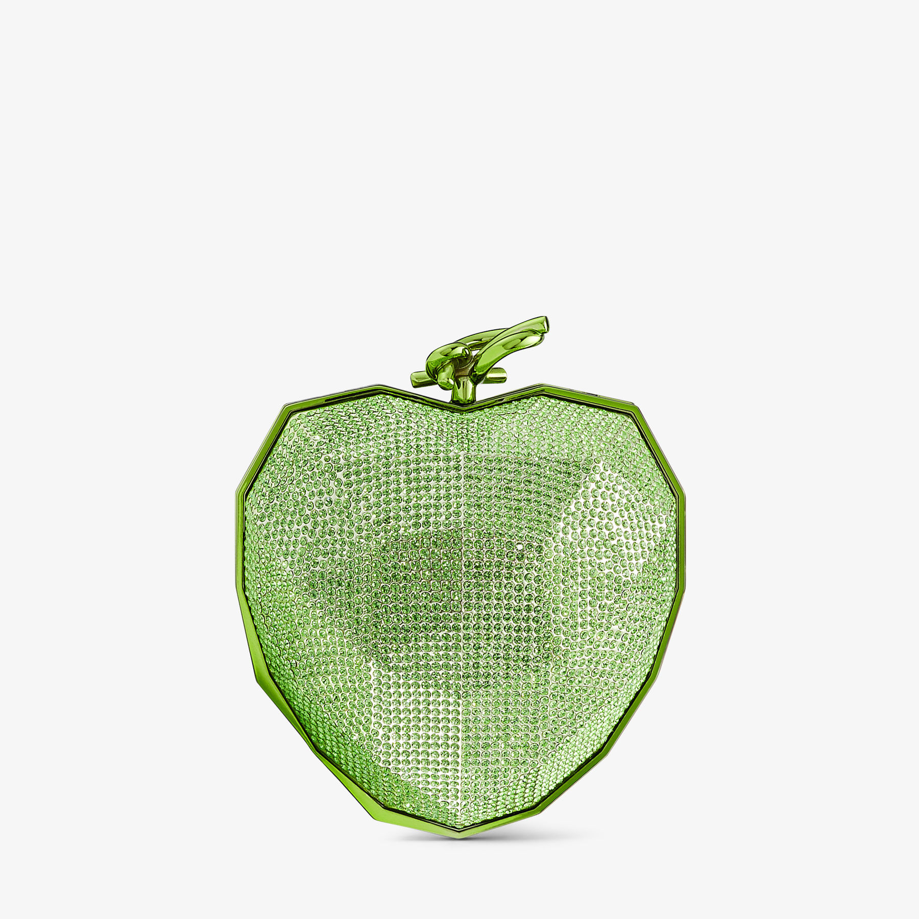 Faceted Heart Clutch | Matcha Lucite Clutch | JIMMY CHOO