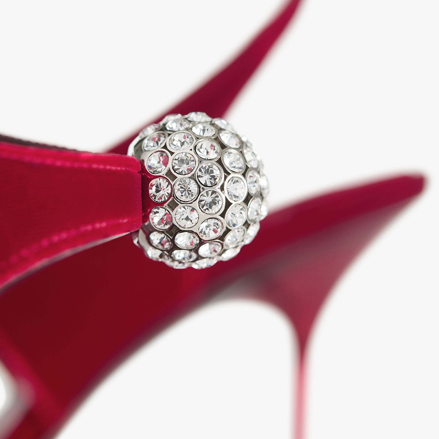 Orb 95 | Ruby Red Velvet Sandals | JIMMY CHOO