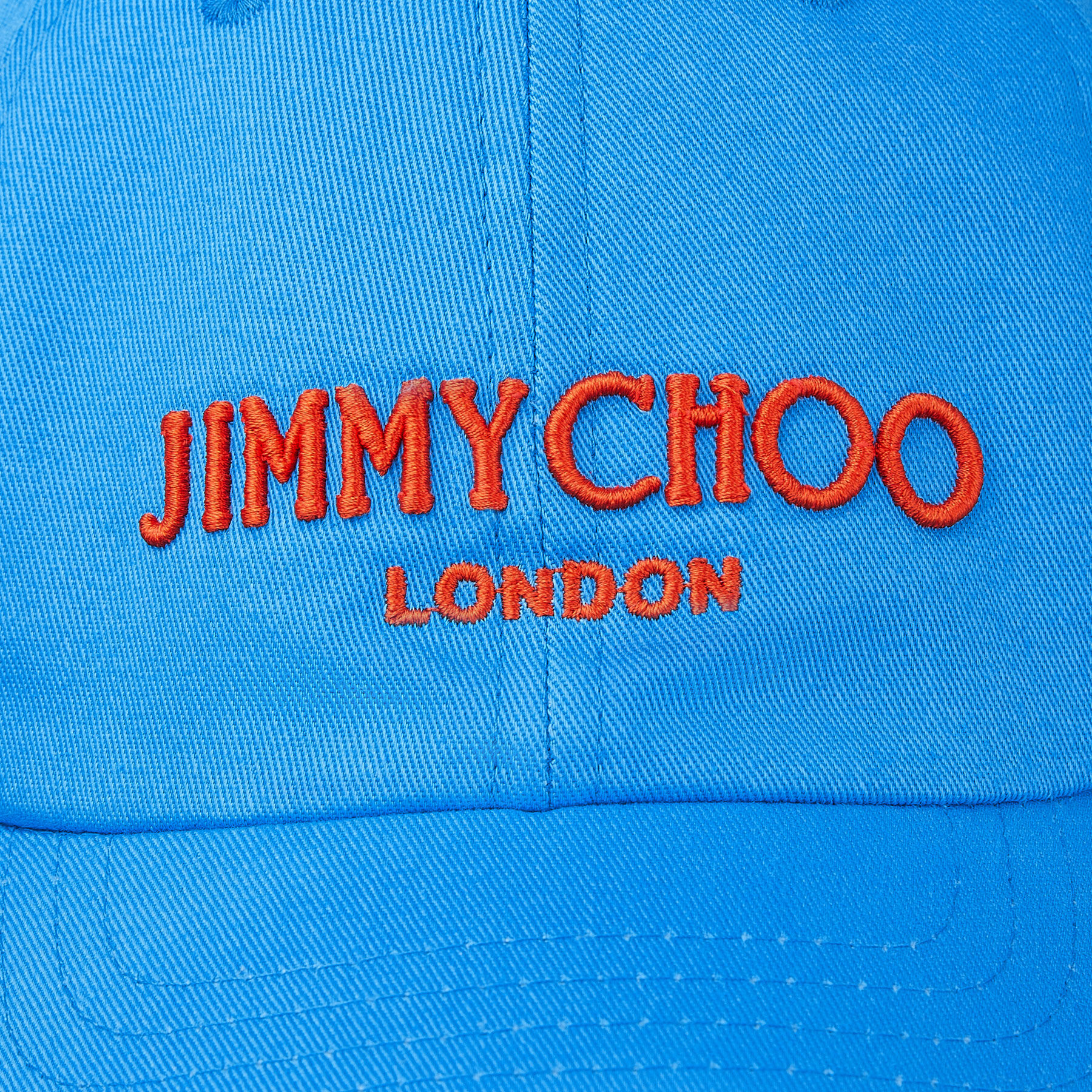 Pacifico | Sky/Paprika Embroidered Cotton Baseball Cap | JIMMY CHOO