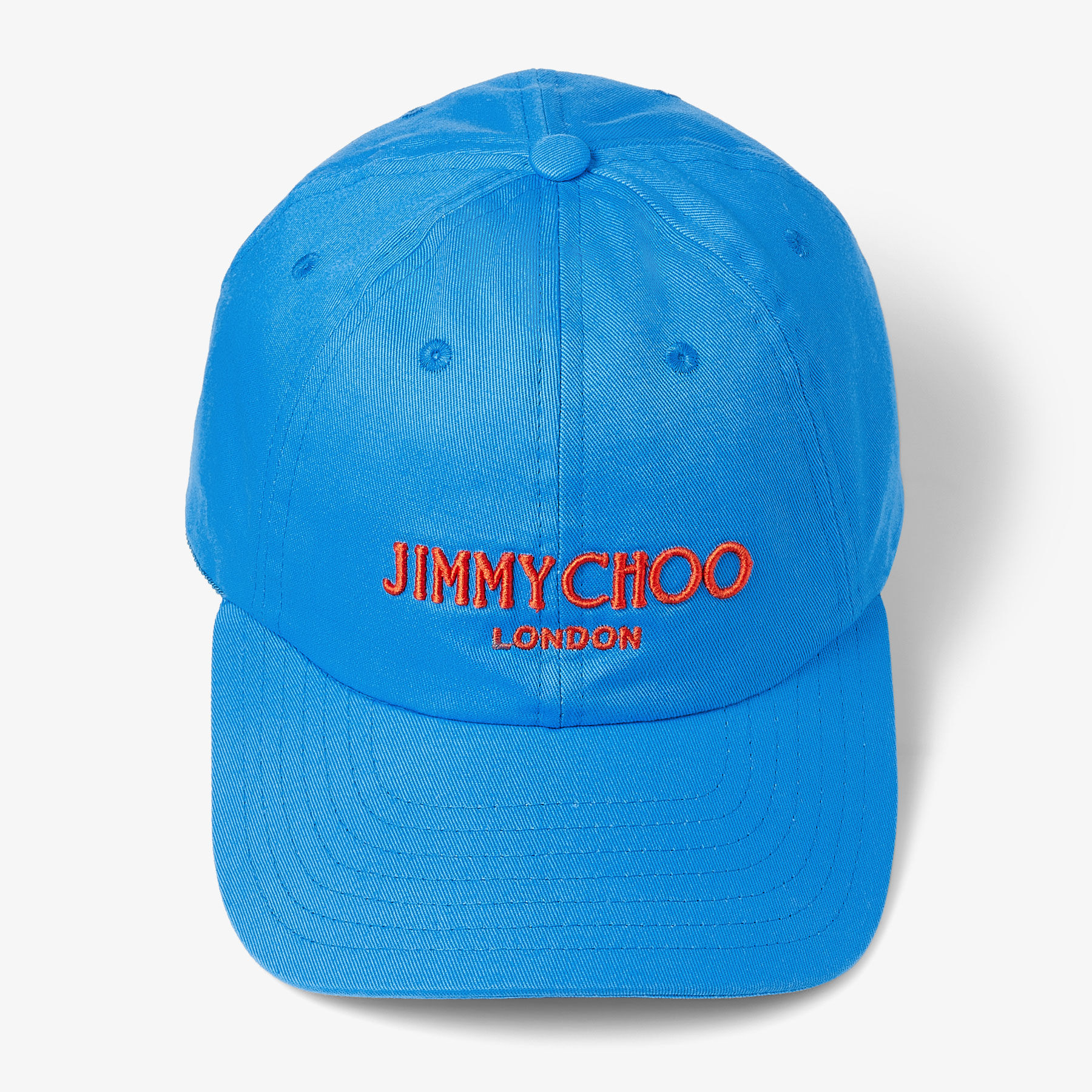 Pacifico | Sky/Paprika Embroidered Cotton Baseball Cap | JIMMY CHOO
