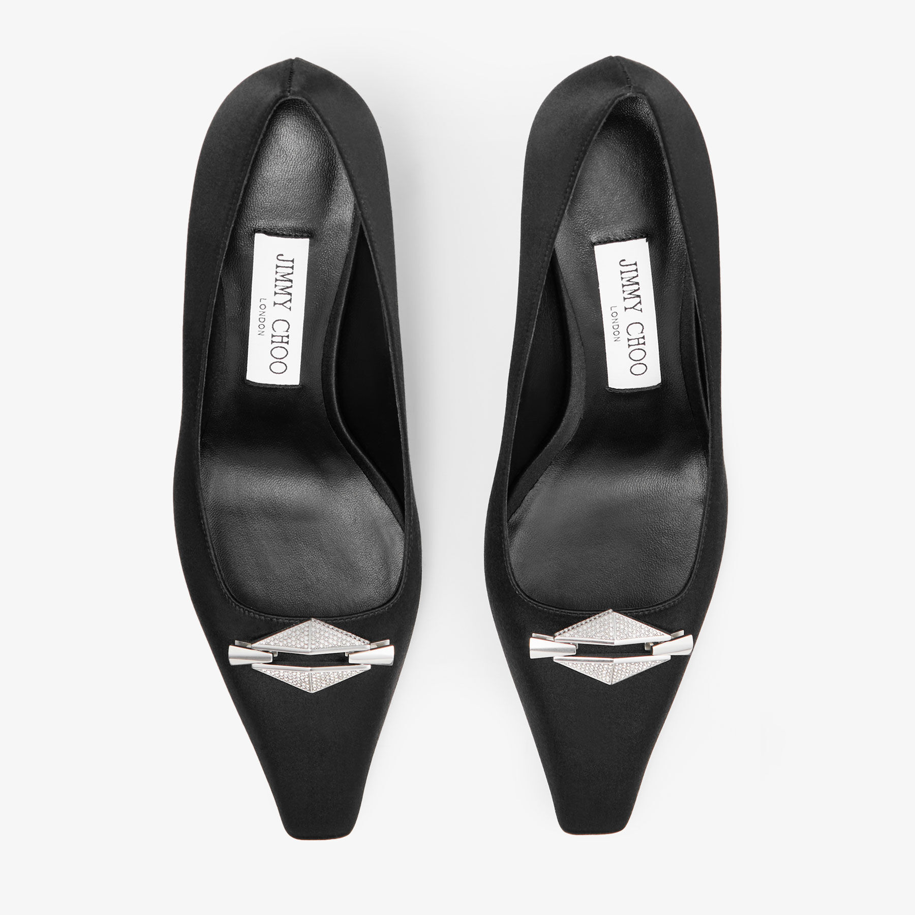 Ryker 90 | Black/Crystal Satin Shoe | JIMMY CHOO