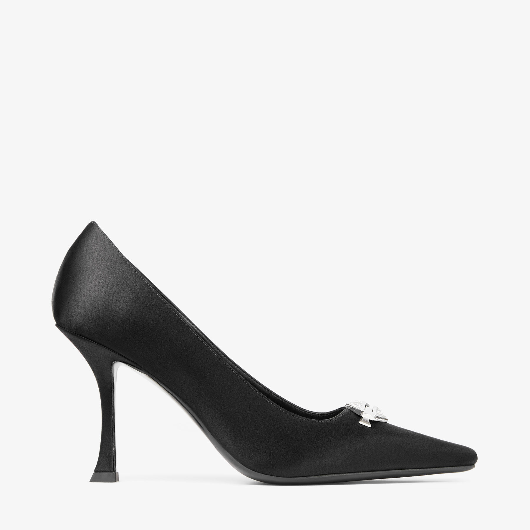 Ryker 90 | Black/Crystal Satin Shoe | JIMMY CHOO