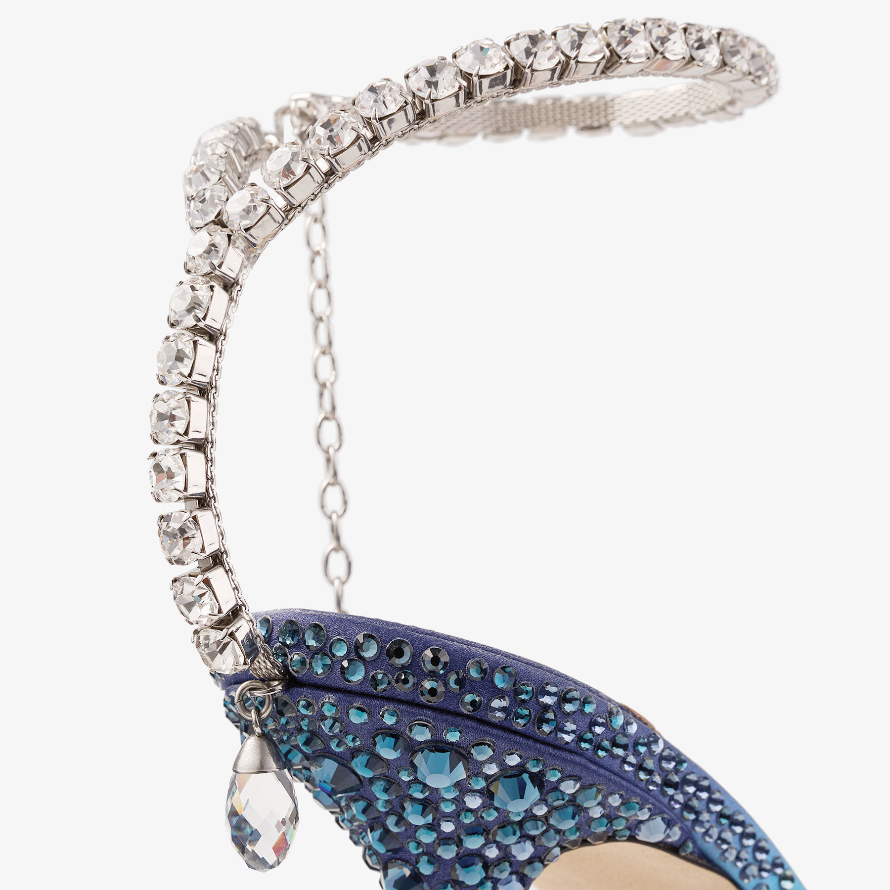 Saeda 100 | Sunrise Satin Crystal Pumps | JIMMY CHOO UK