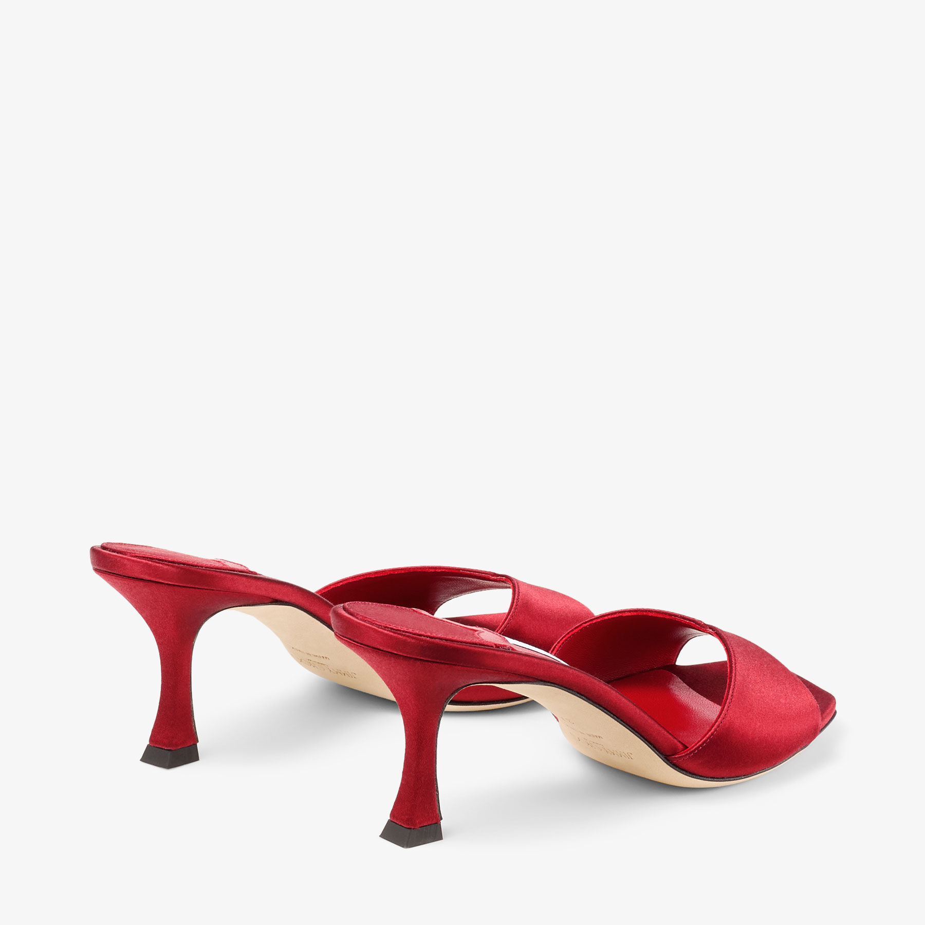 Skye 70 | Ruby Red Satin Sandals | JIMMY CHOO