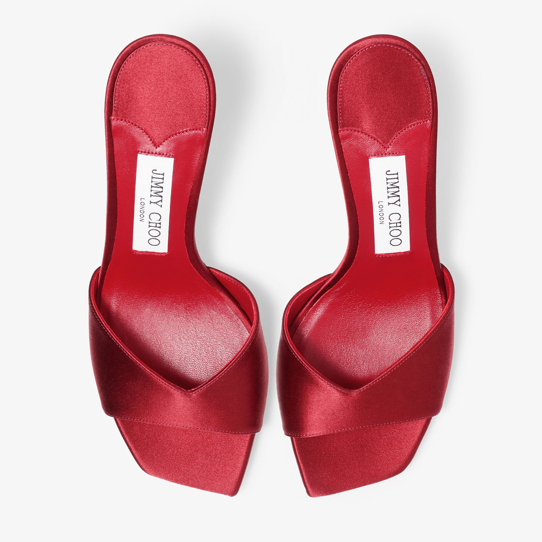Skye 70 | Ruby Red Satin Sandals | JIMMY CHOO