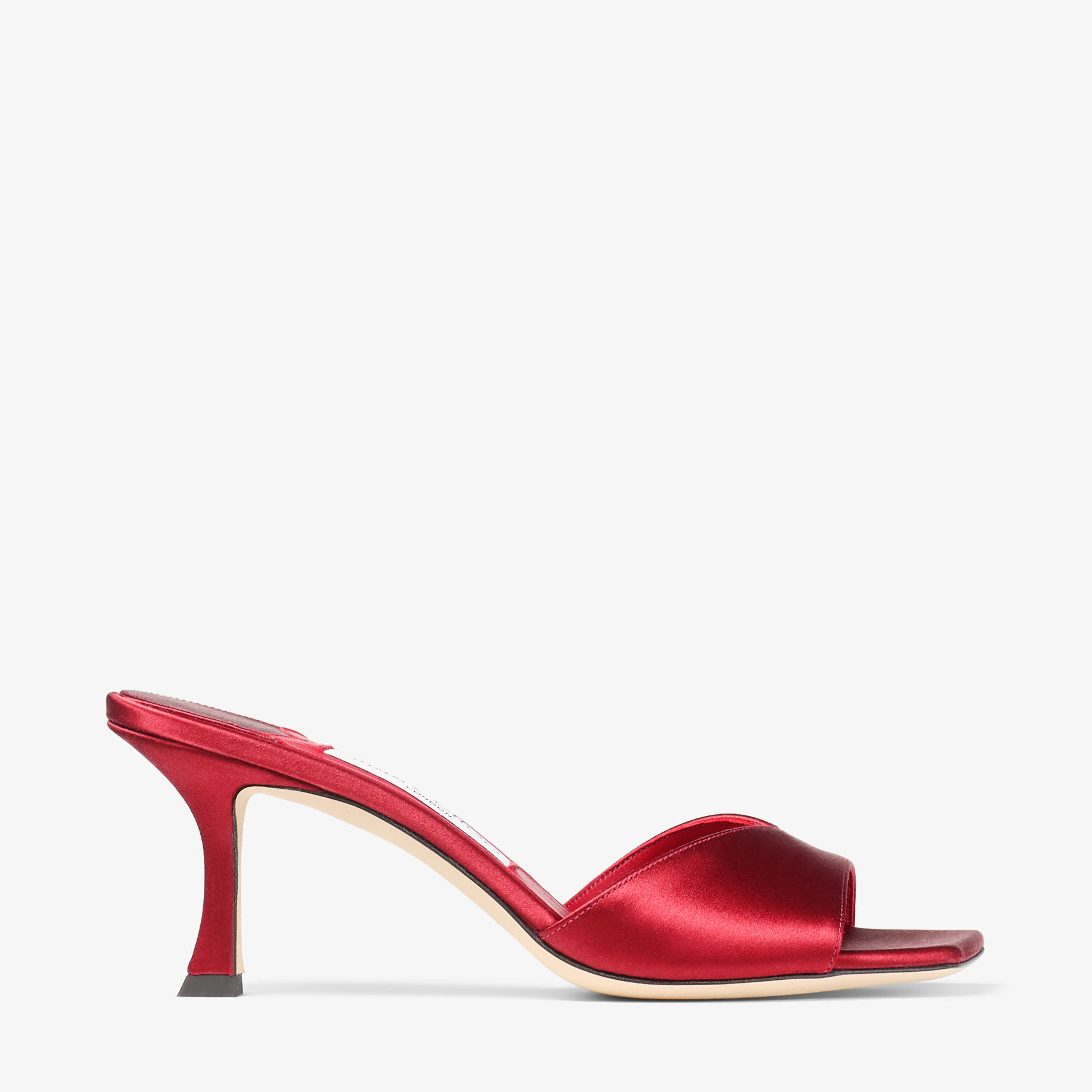 Skye 70 | Ruby Red Satin Sandals | JIMMY CHOO