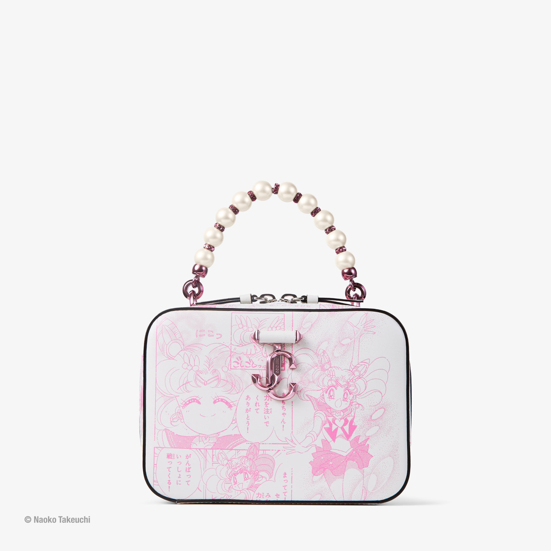 Sailor Chibi Moon Avenue Vanity Bag | Baby Pink Leather Top Handle ...