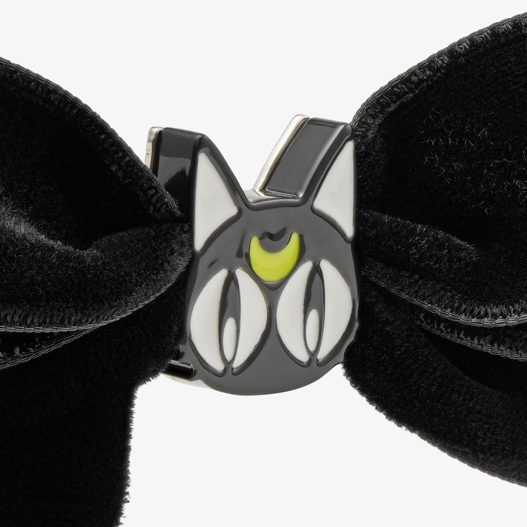 Luna Hair Slide | Black Velvet Luna Hair Slide | JIMMY CHOO