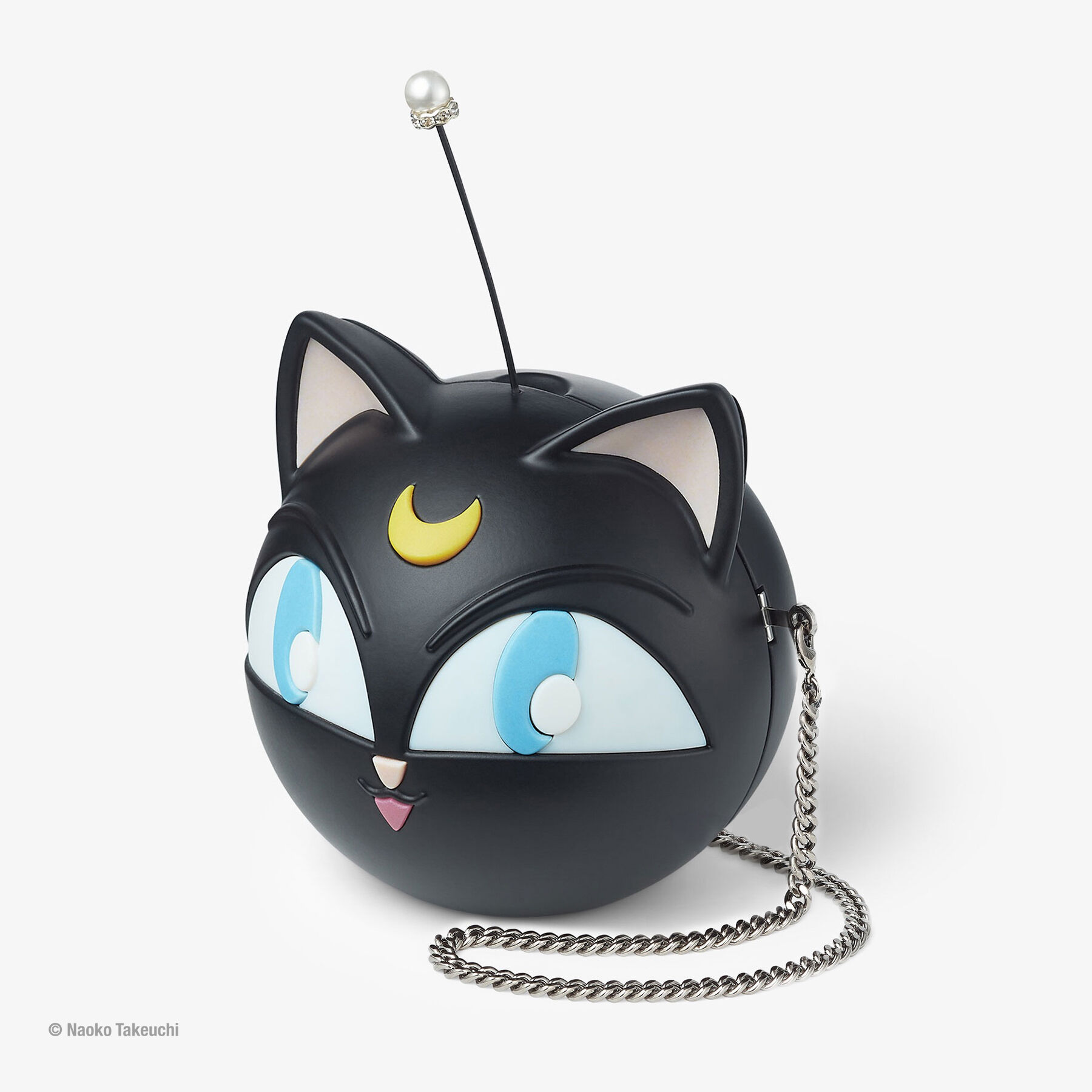 Luna-P Ball Minaudiere | Black Plexi Clutch Bag | JIMMY CHOO