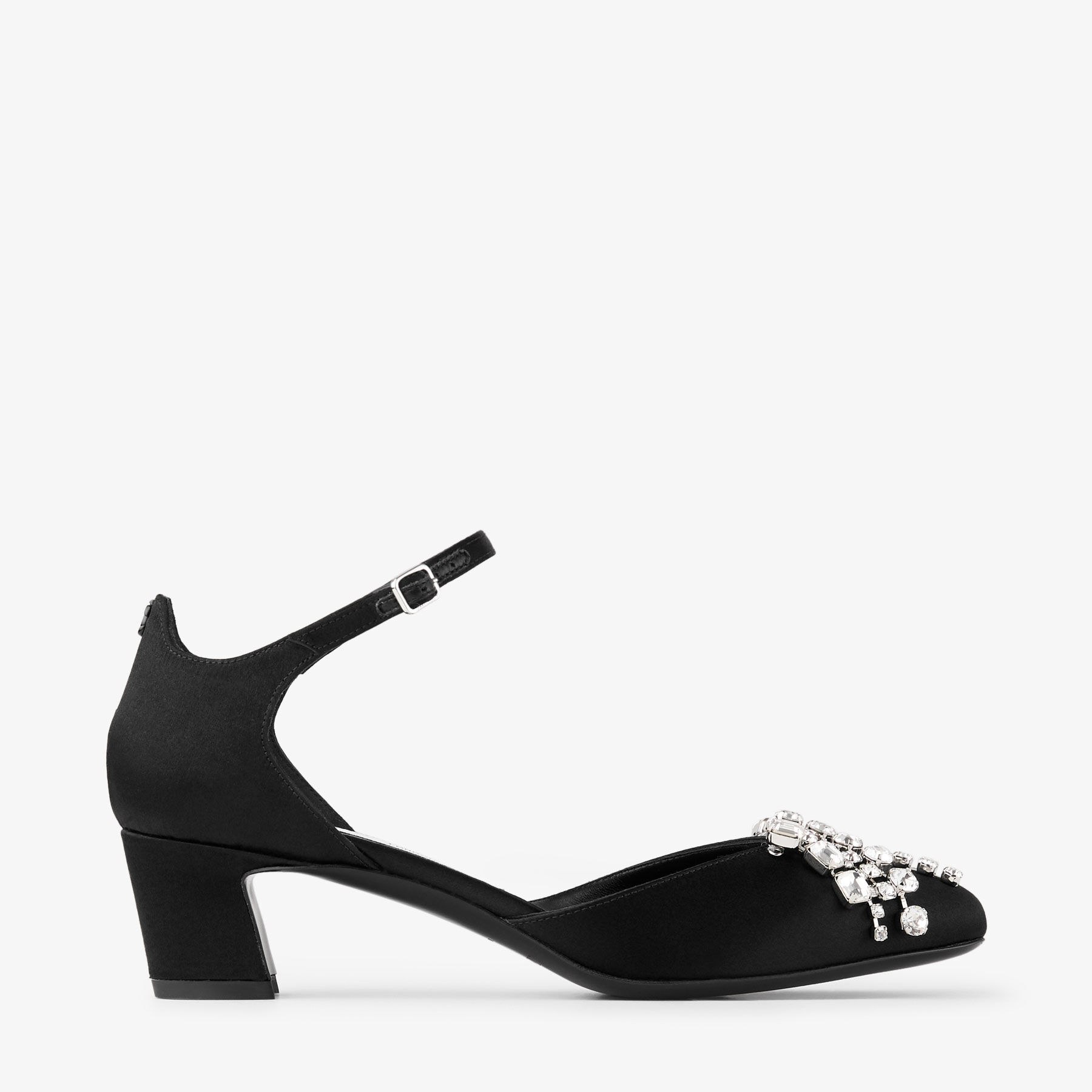 Verity/BH 45 | Black Satin Pumps | JIMMY CHOO