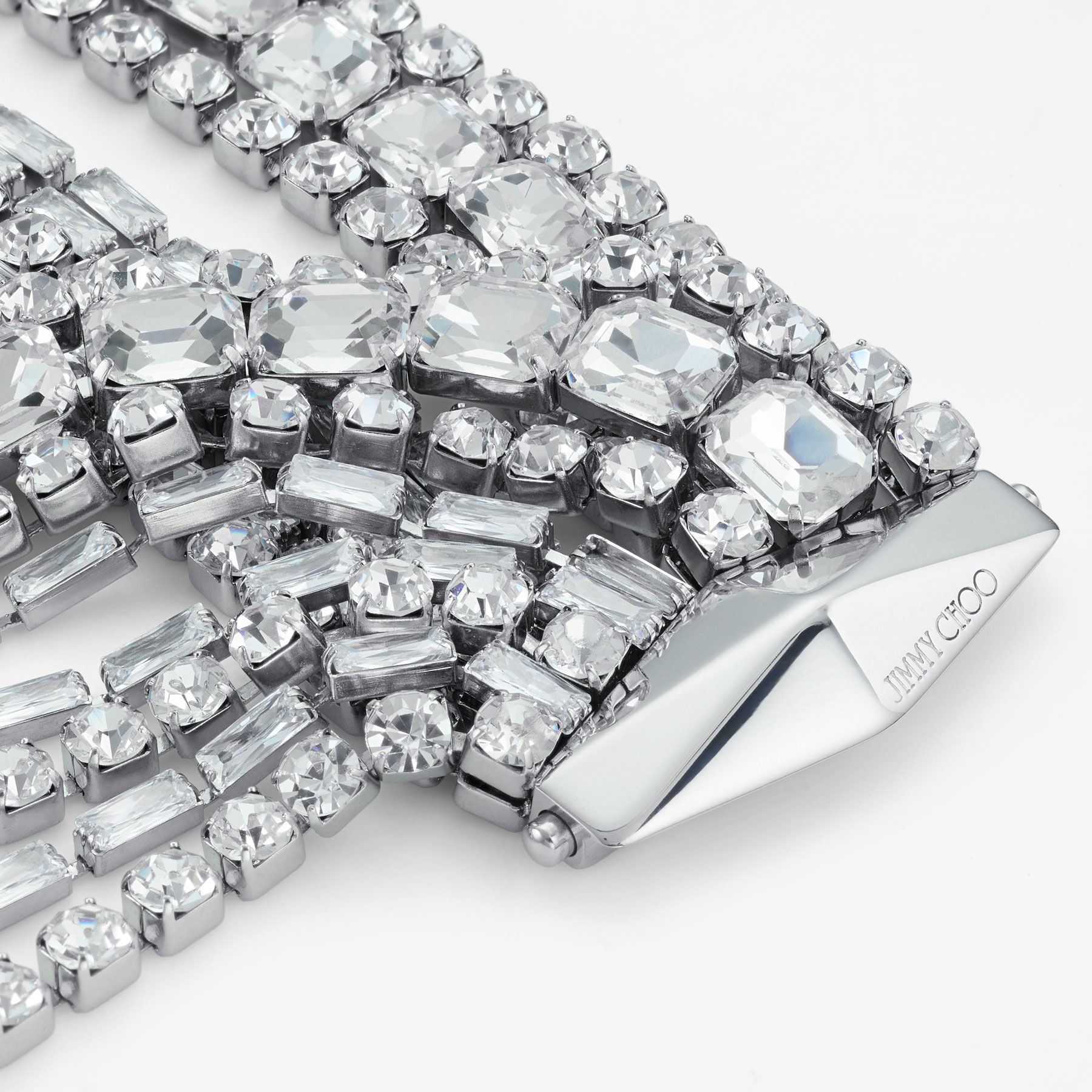 Zandra Bracelet | Silver-Finish Crystal Bracelet | JIMMY CHOO