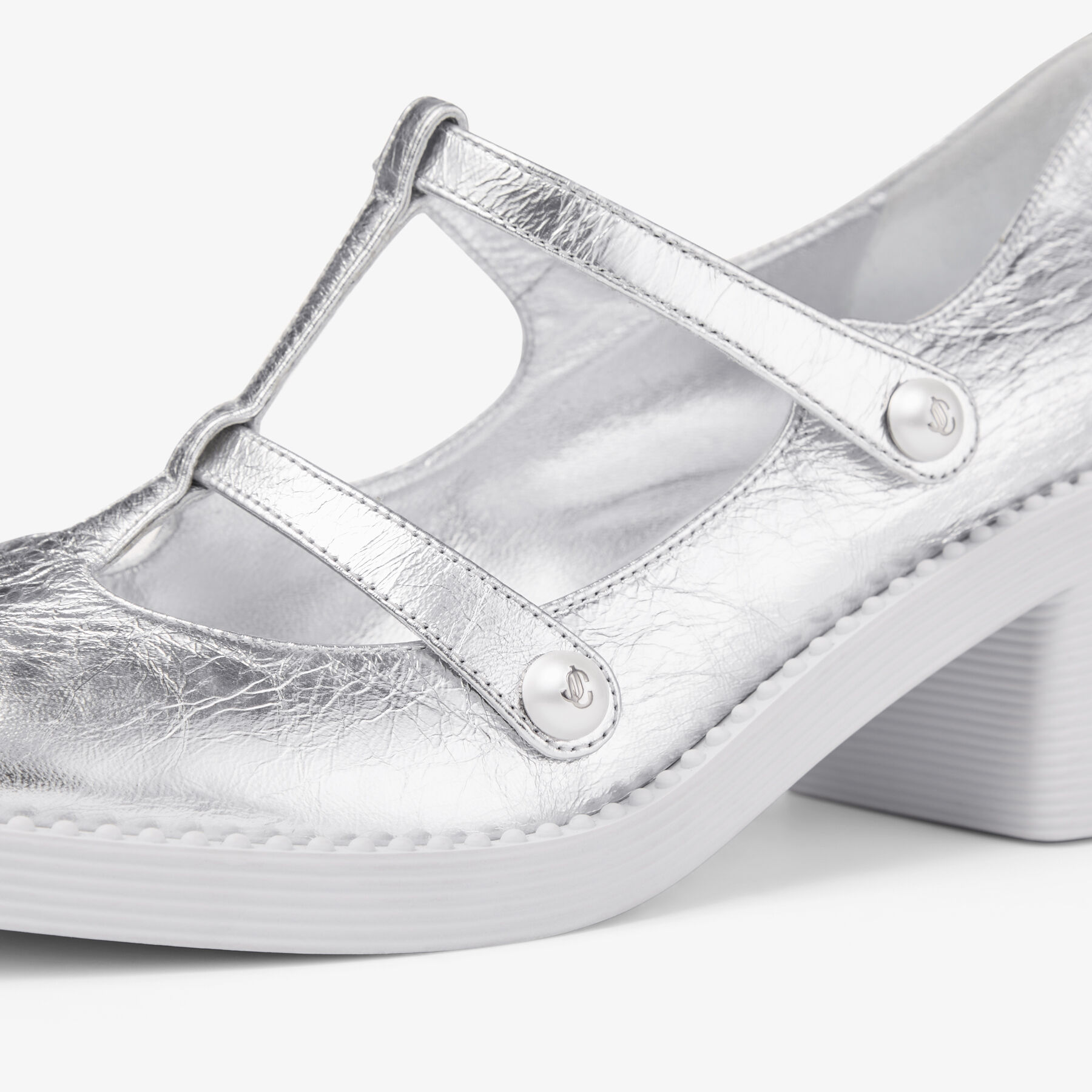 Adeline 60 | Silver Vintage Metallic Leather Pumps | JIMMY CHOO