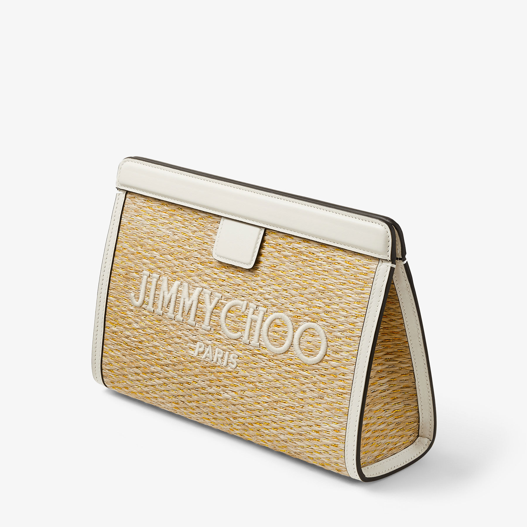 Avenue Pouch | Gold Raffia SLG | JIMMY CHOO